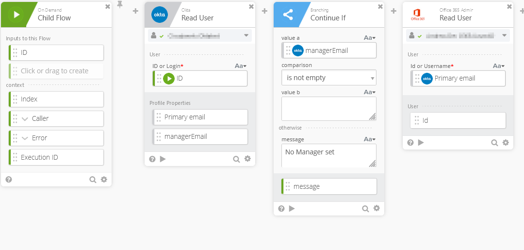 Set Manager in Office 365 using Okta Workflows